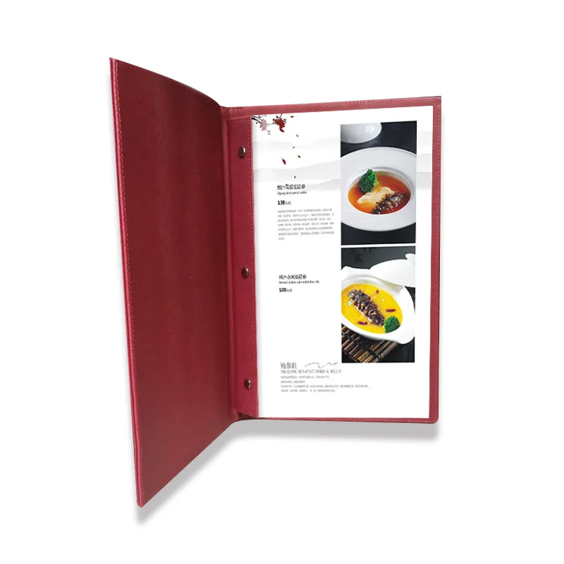 Customizable Pu Leather Menu Covers - Durable & Stylish