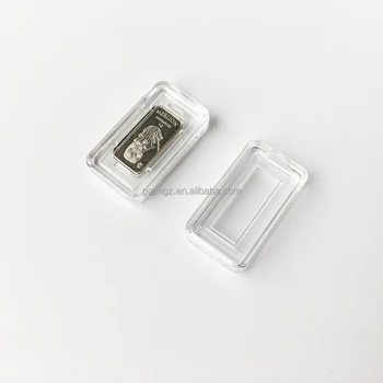 Acrylic Bar Holder 1 Gram Fine Silver Bullion Gold Bar Capsule Airtight ...