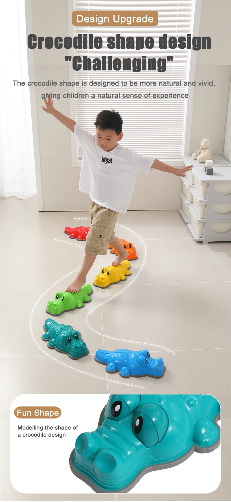 Crocodile Stepping Stones - Fun Balance Toys for Kids