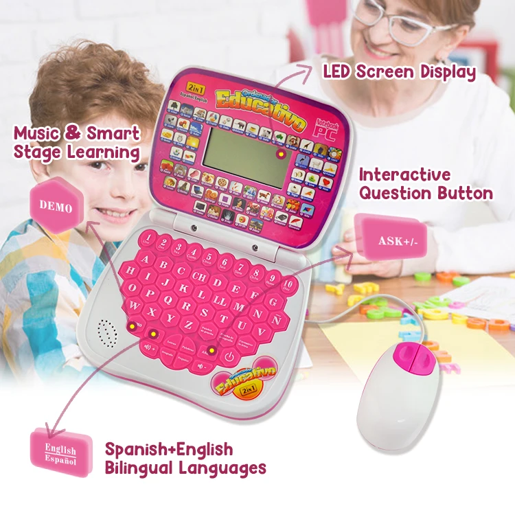 Kids Multifunction Abc Voice Laptop Machine Intelligent Educational ...