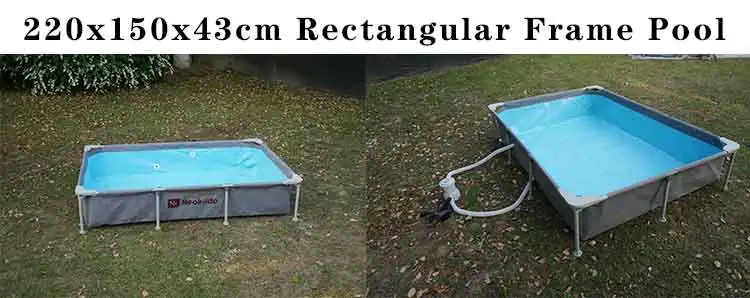 1.22M Deep Portable Above Ground Swimming Pool Metal Frame