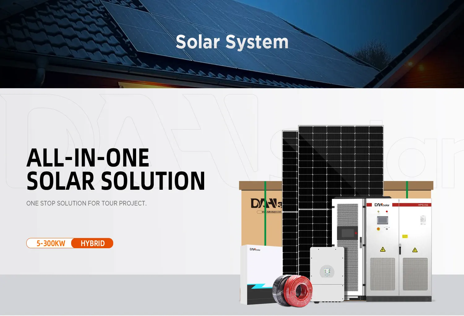 Dah Solar Energy System Full Package 5kw 10kw 12kw Solare Hybrids ...