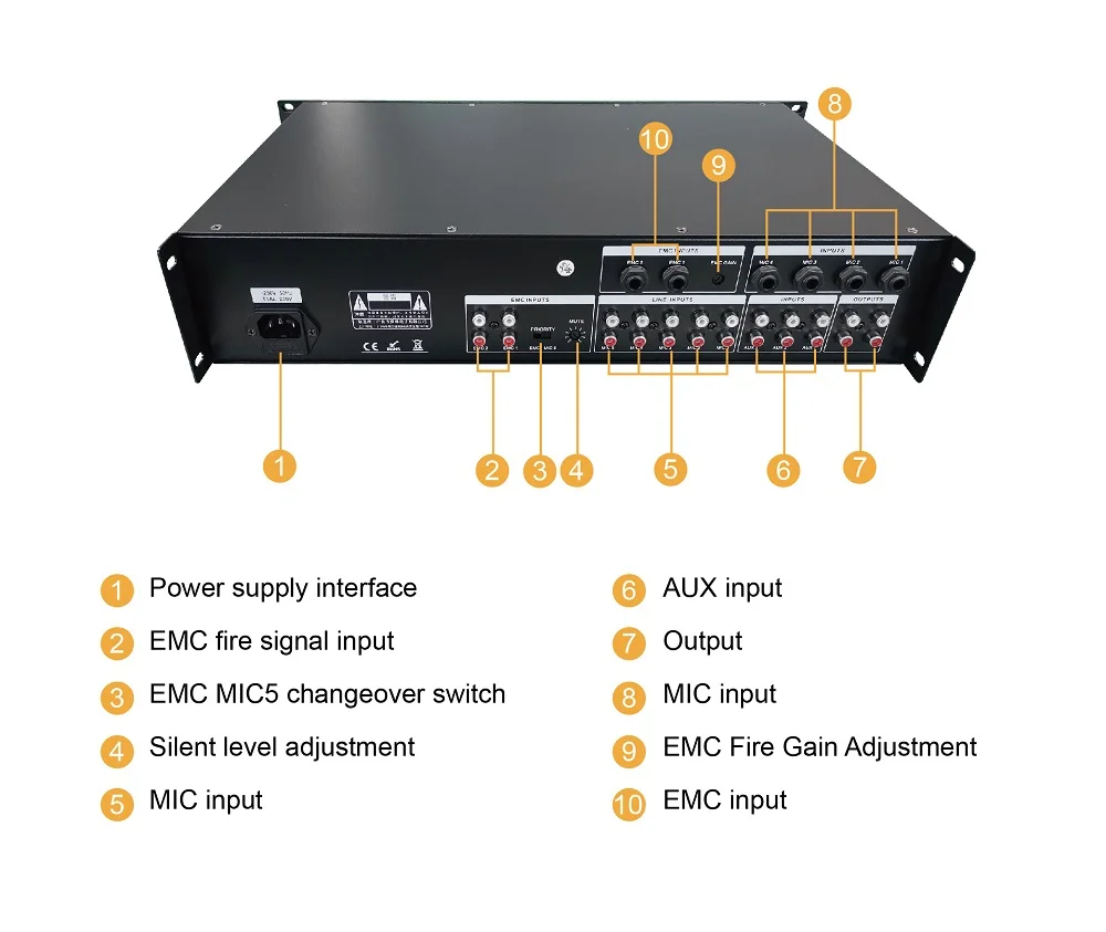 SA-1011 Pre-amplifier 5-channel Microphone Pro Audio Power Pre ...