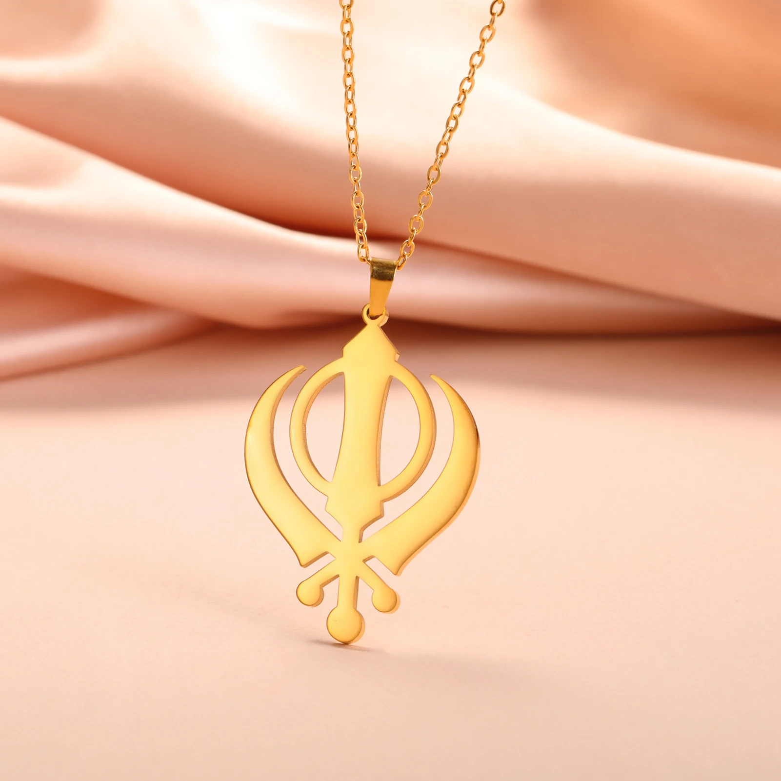 Khanda Pendant Necklace - Sikhism Symbol of Protection