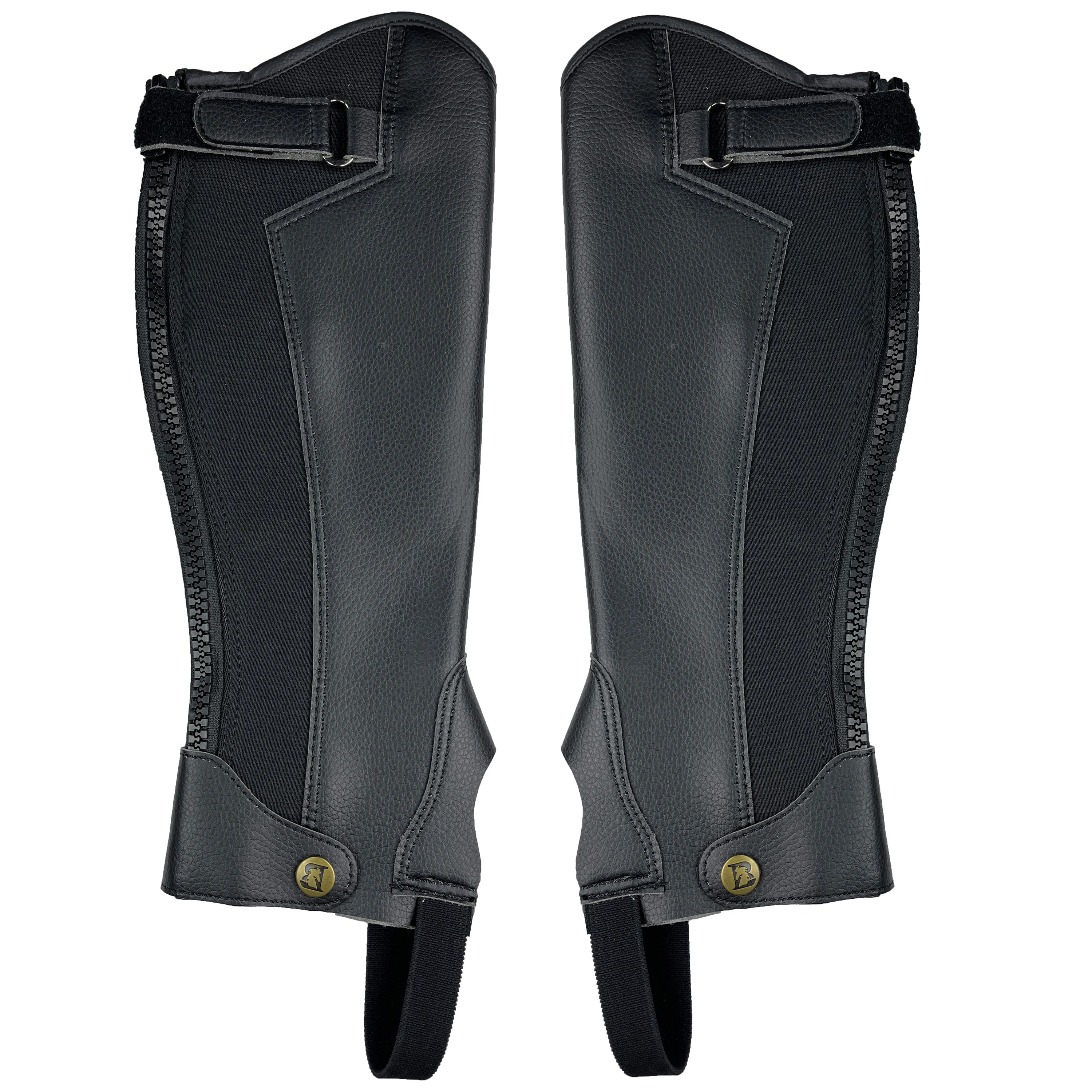 Unisex Adult Top Grain Cow Hide Leather Black Half Chaps - Buy Costume ...