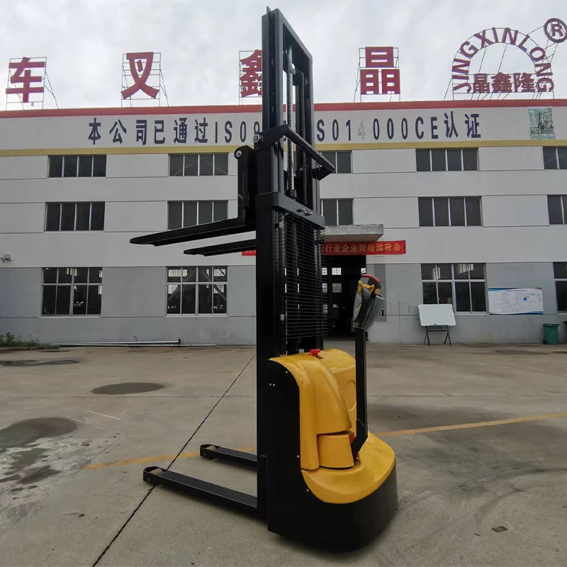3.5m 1.5 Ton Hydraulic Electric Forklift Pallet Stackers New Full Electric Drive Stand For ...