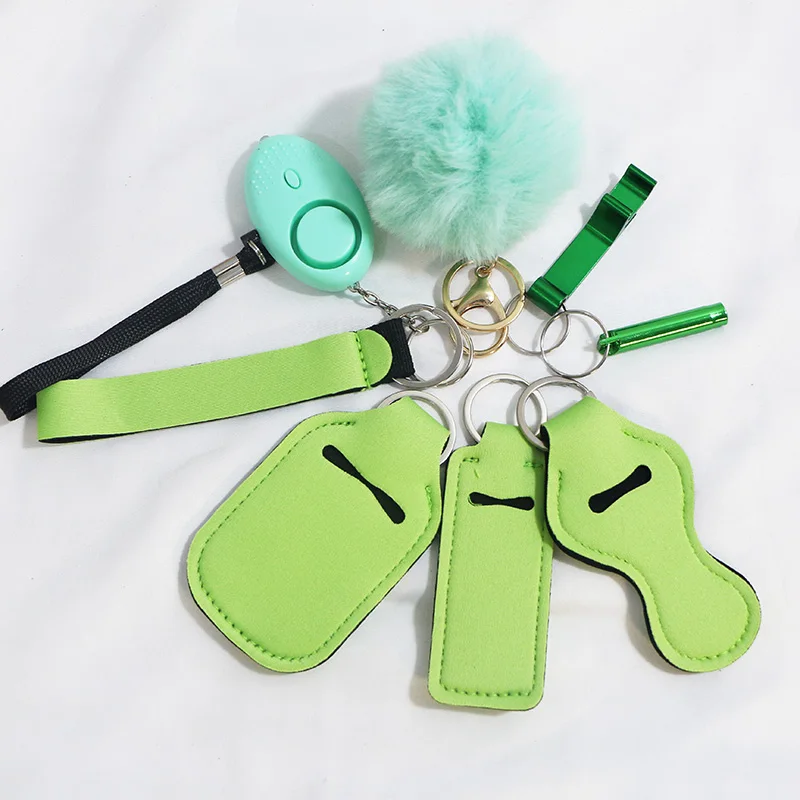 Personal Safety Key Chain Alarms Self Defense Supplies Rubber Plush Pom ...