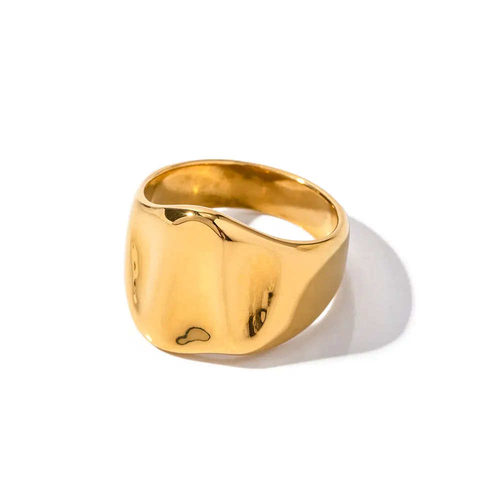 Chunky Punk Rings 18k Pvd Gold Plated Stainless Steel Non-tarnish ...