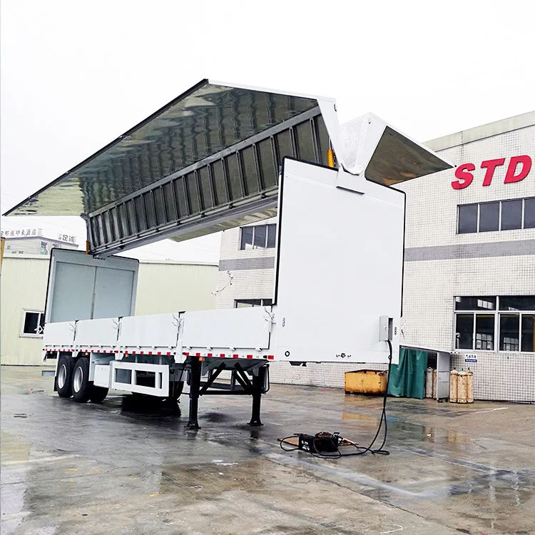 New Design Aluminum Wing Flying Open Van Box Trailer - Buy Aluminum ...