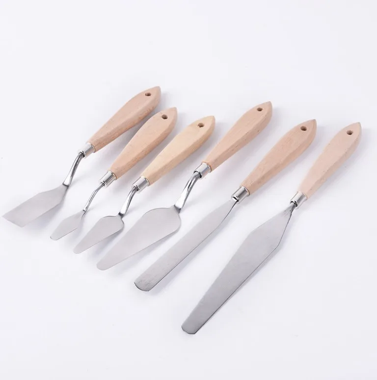 Factory Wholesale Various Sizes Stainless Steel Wooden Handle Palette ...