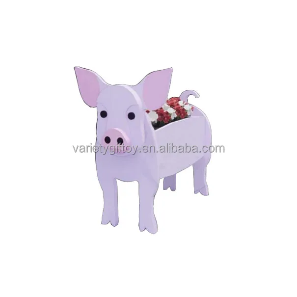 Wooden Pig Planter Farm Animal Garden Ornament Pig Planter Box| Alibaba.com