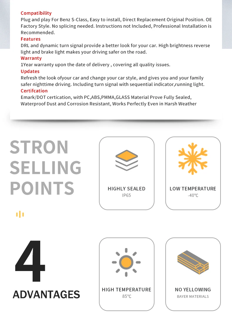 Modified LED Tail Light Streamer Turn Signal Running Light Maybach ...