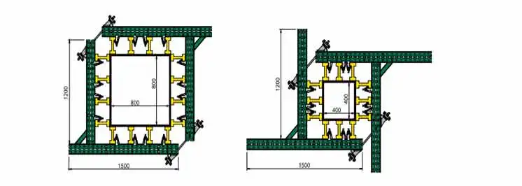 Solid And Durable Formwork System Adjustable Square Shape Peri Concrete ...