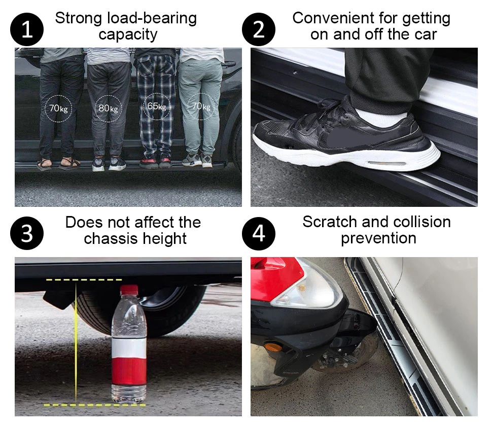 SKOUIO-J1 Car Body Kit Universal Running Boards Side Pedal Step Bar ...
