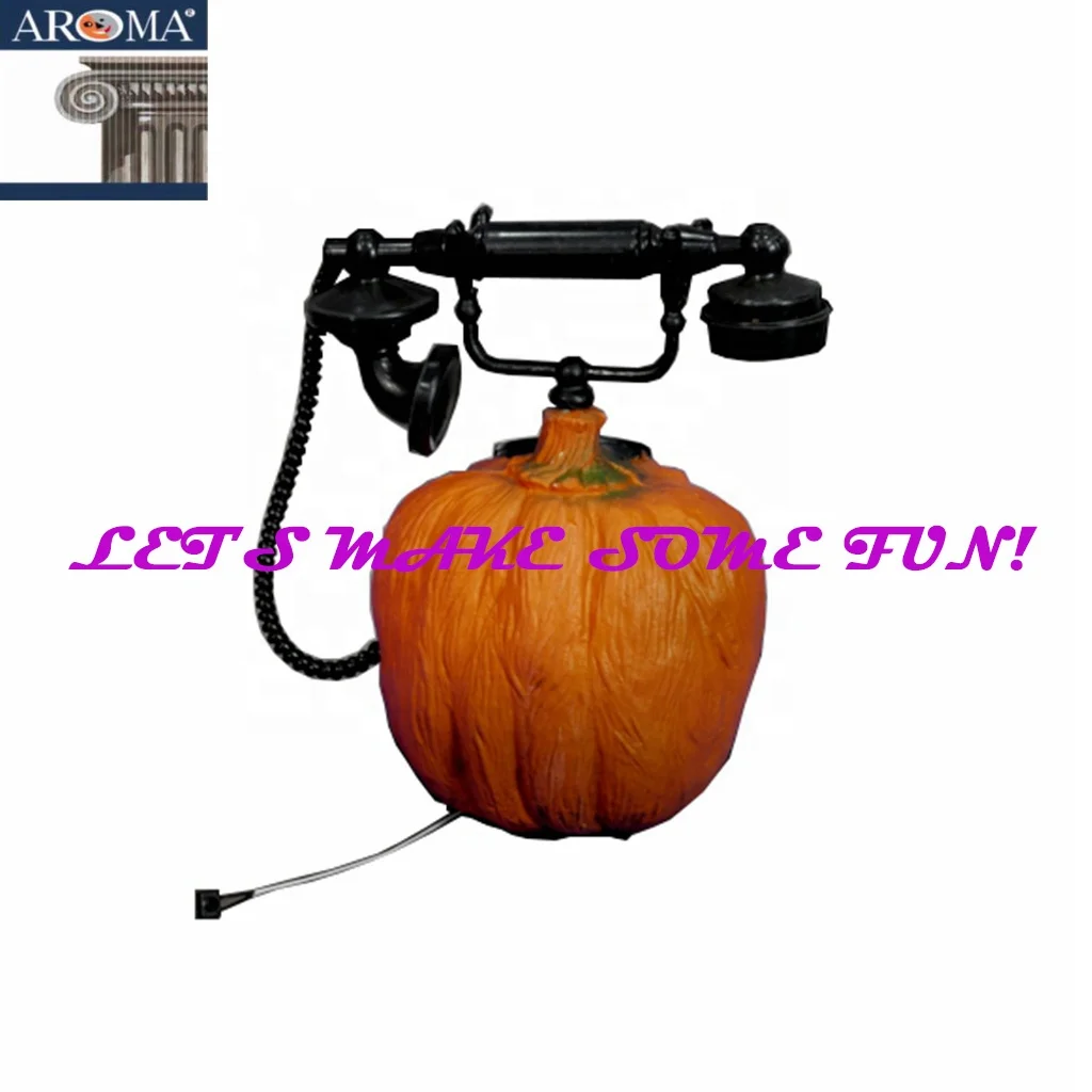 Halloween Animatronic Pumpkin Telephone - Animated Decoration for ...
