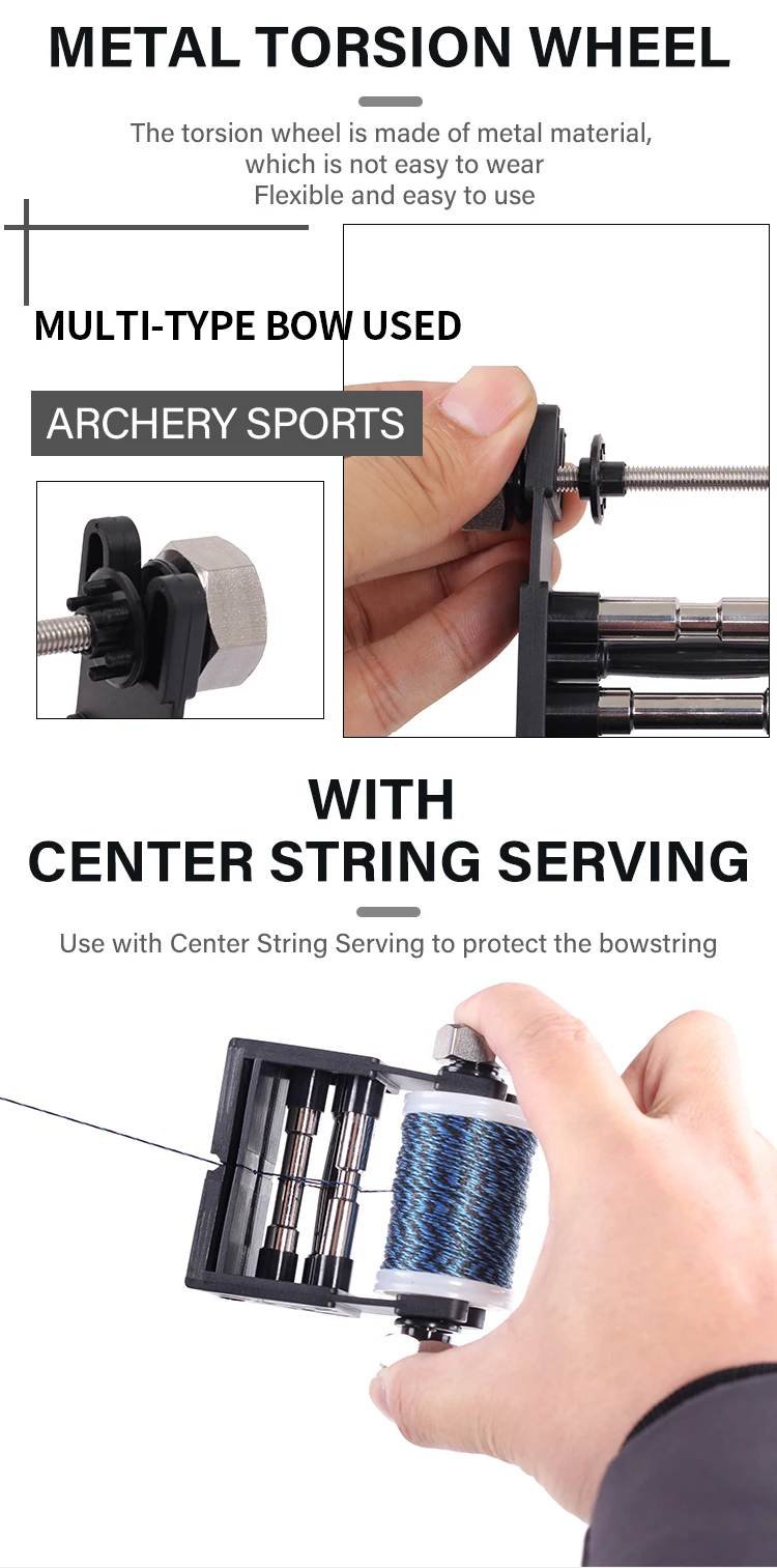 Spg Archery Bow String Serving Jig Tools Traditional Recurve Longbow Bowstring Aluminum Alloy ...
