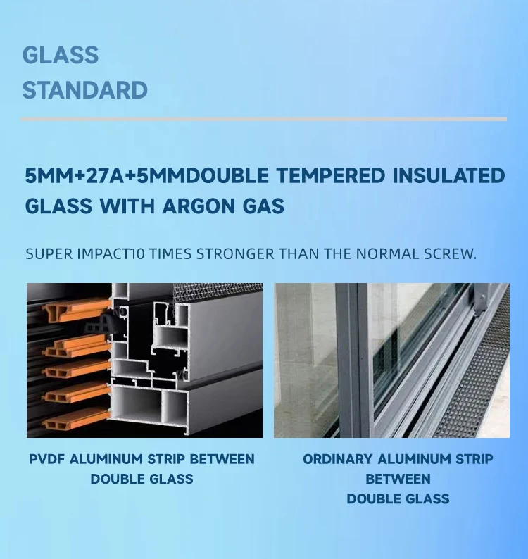 Sliding Window/casement Double-layered Glass Design Aluminum Simple ...