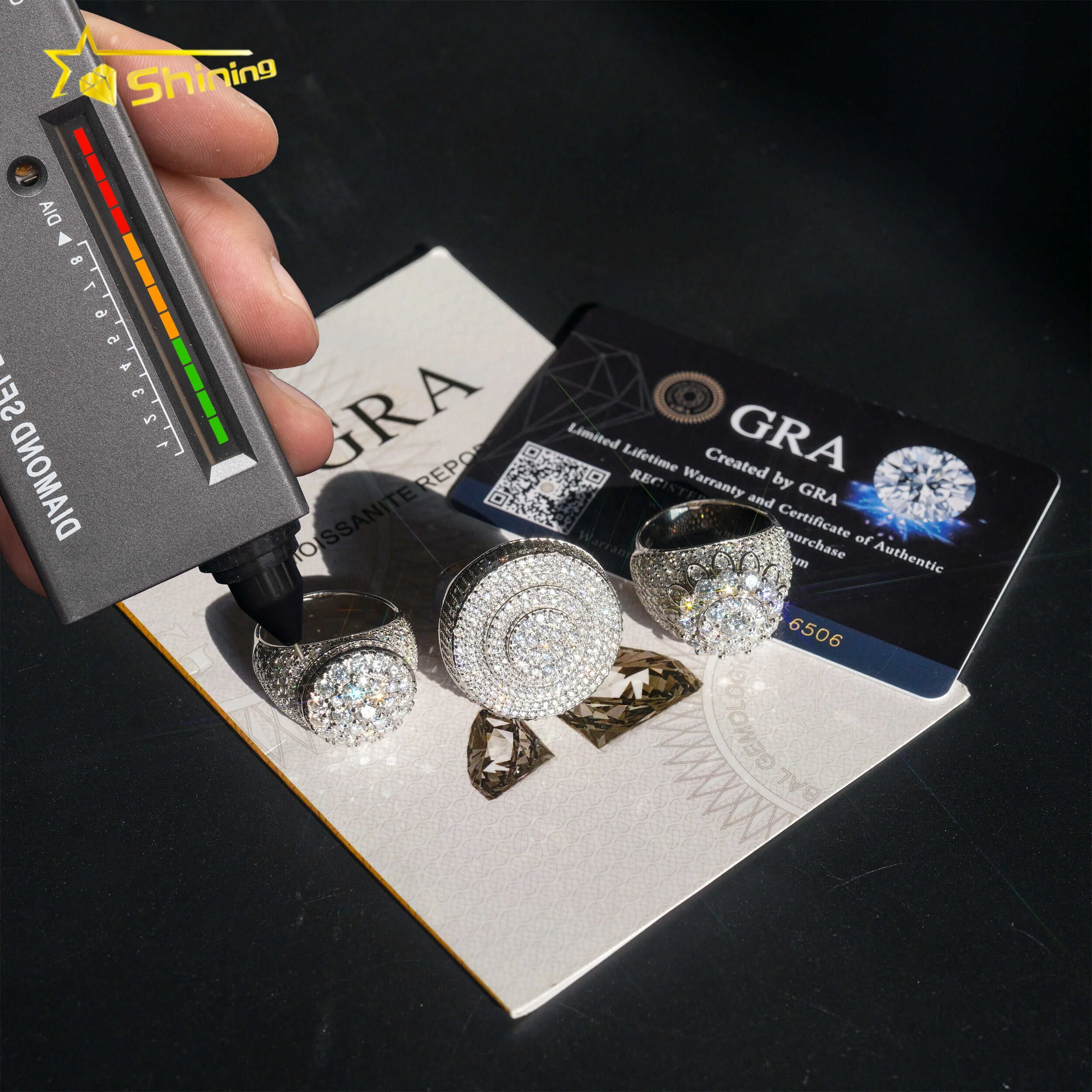 Drop Shipping Pass Diamond Tester 925 Silver VVS Diamond Hip Hop ...