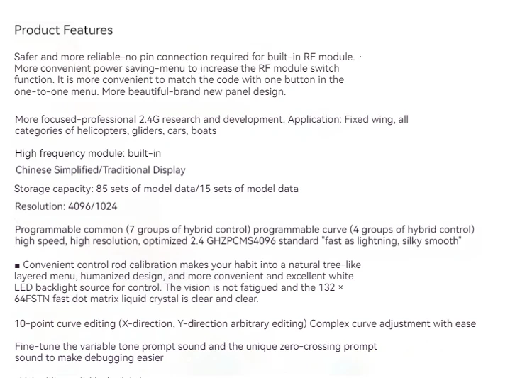 9-channel Remote Control Chinese Transmitter 1024 4096 2.4g Model ...