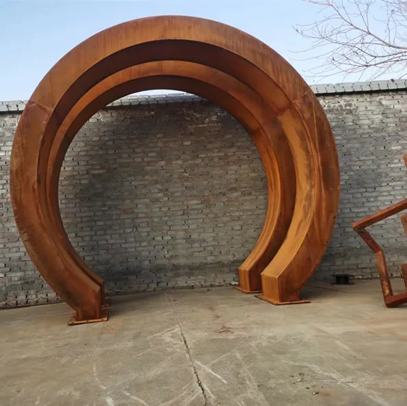 Garden Moongate - Rusty Corten Steel Arch for Sale
