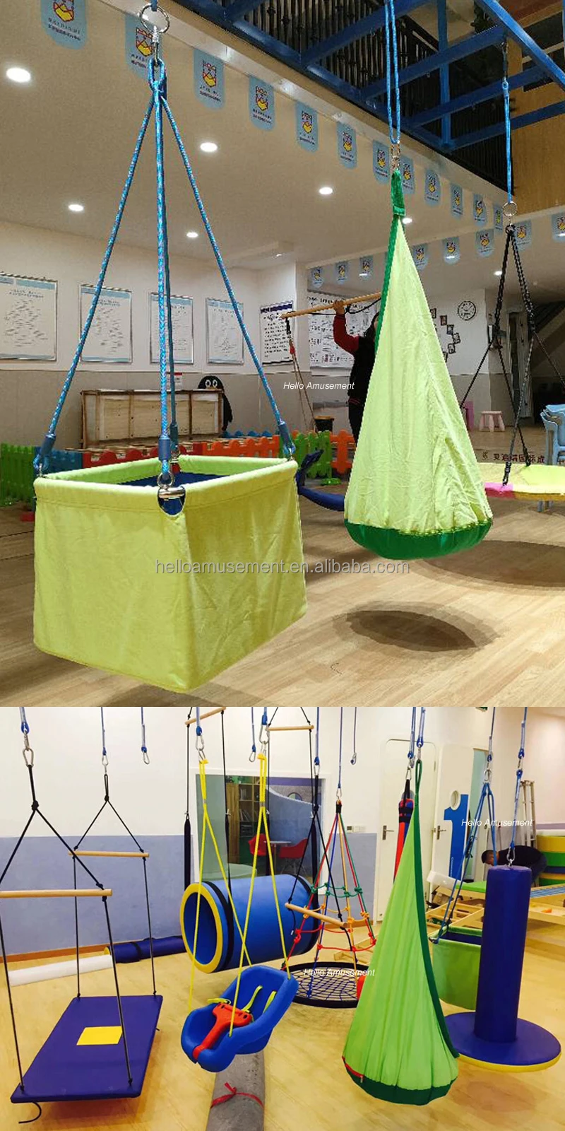 Indoor Toddler Sensory Training Swing - Vestibular Balance Exercise Toy ...