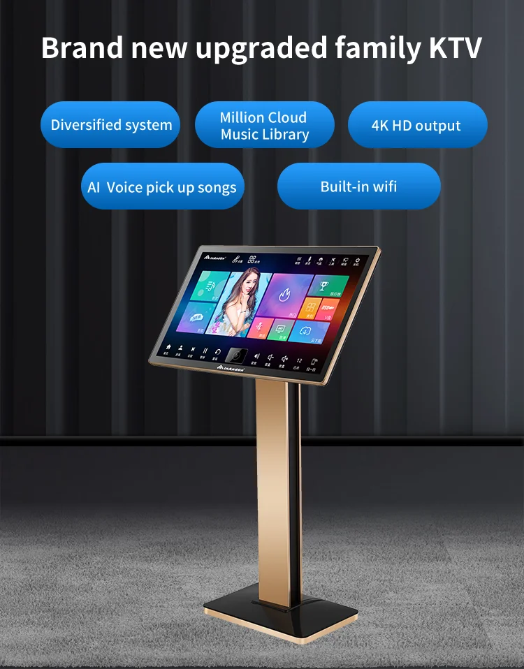 22" Wifi Touchscreen Jukebox 4T KTV Karaoke Player Set