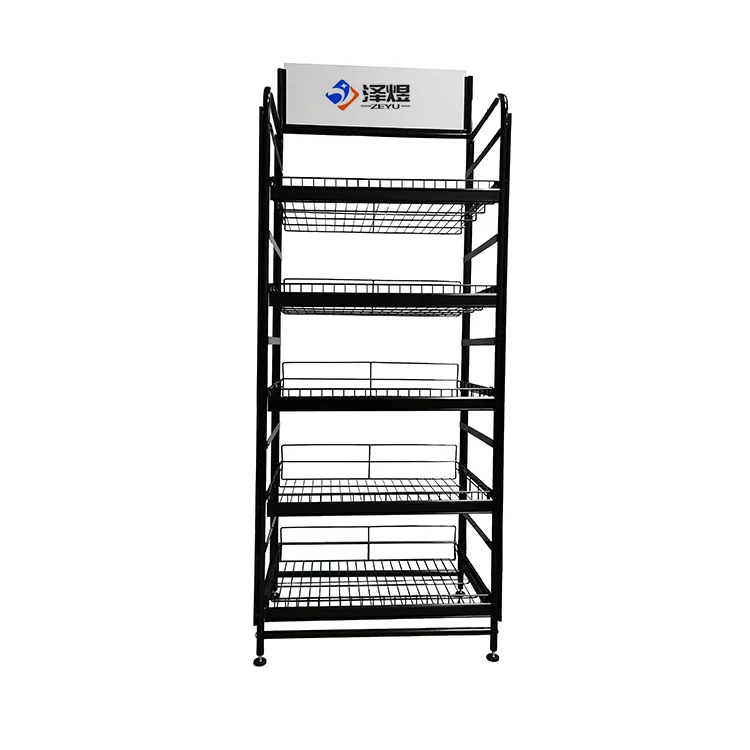 Floor Standing 5 Layer Potato Chips Metal Display Rack For Sale - Buy ...