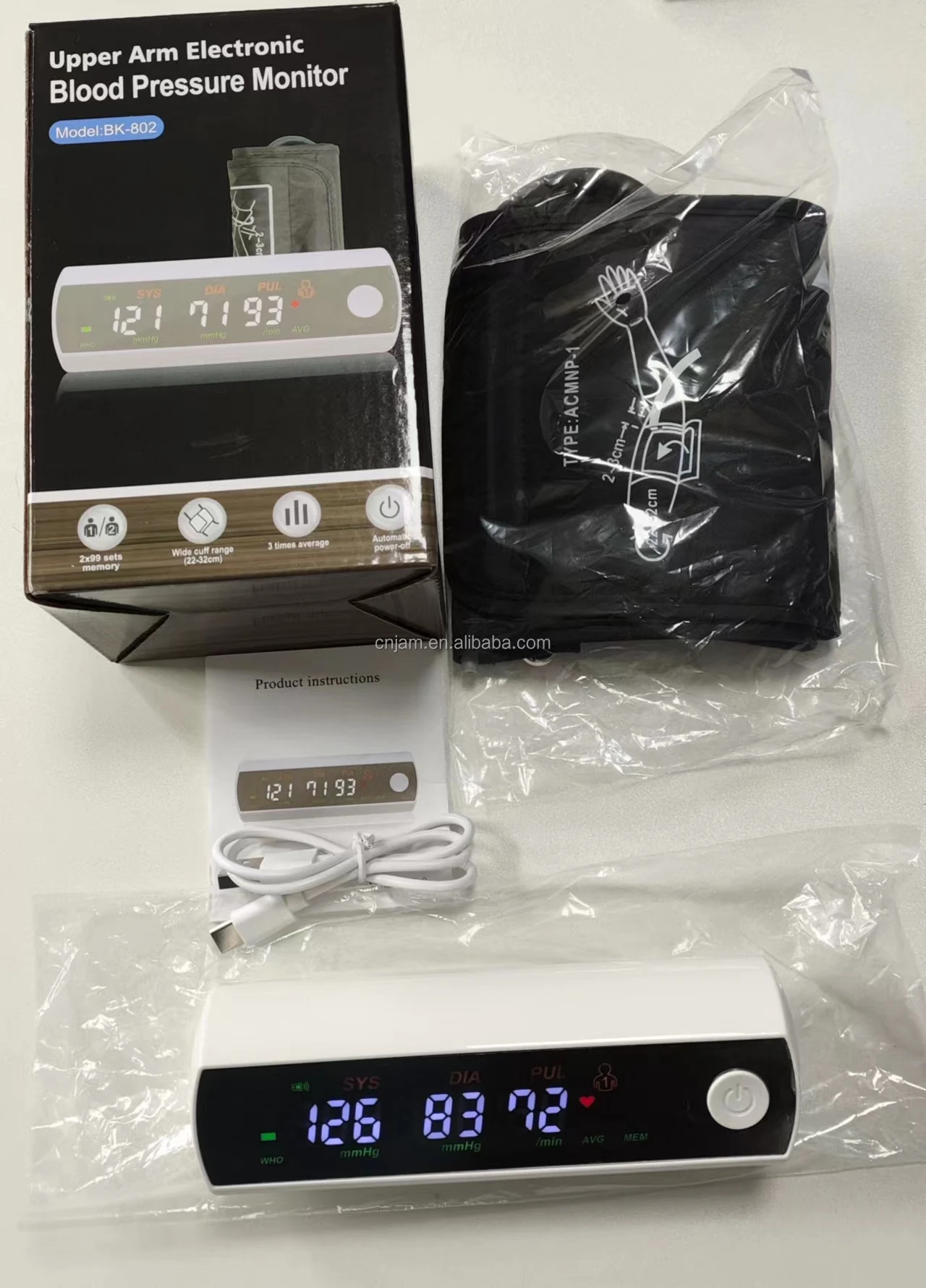 Blood Pressure Machine Digital Tensiometro Clinical Home Use Upper Arm ...