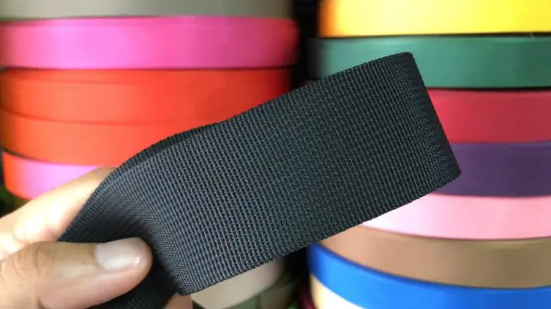 Wholesale Gold Grosgrain Black Jacquard Nylon Webbing