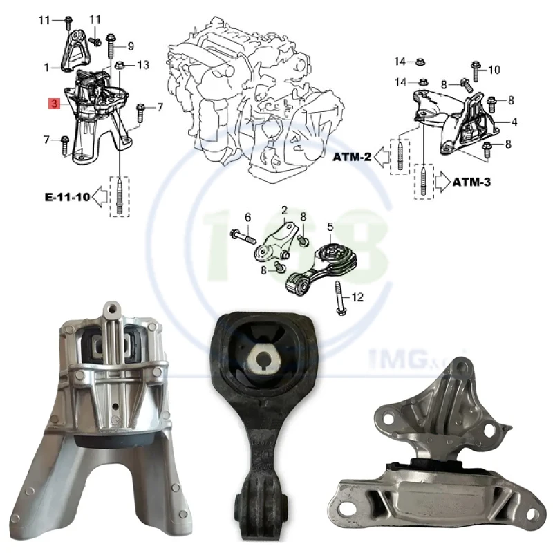 IMG Brand Auto Parts - Engine Mounts Kit for Honda Civic 2023
