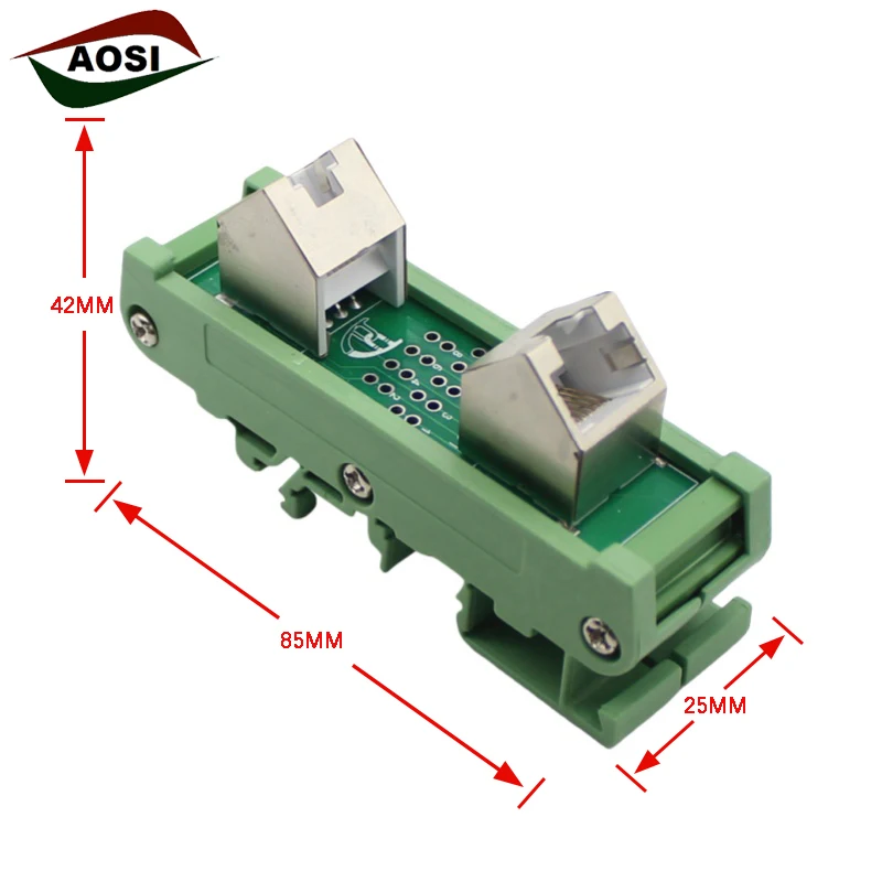 Din Rail Mounted Rj45 Female Splitter Board With Poe Module - Oem