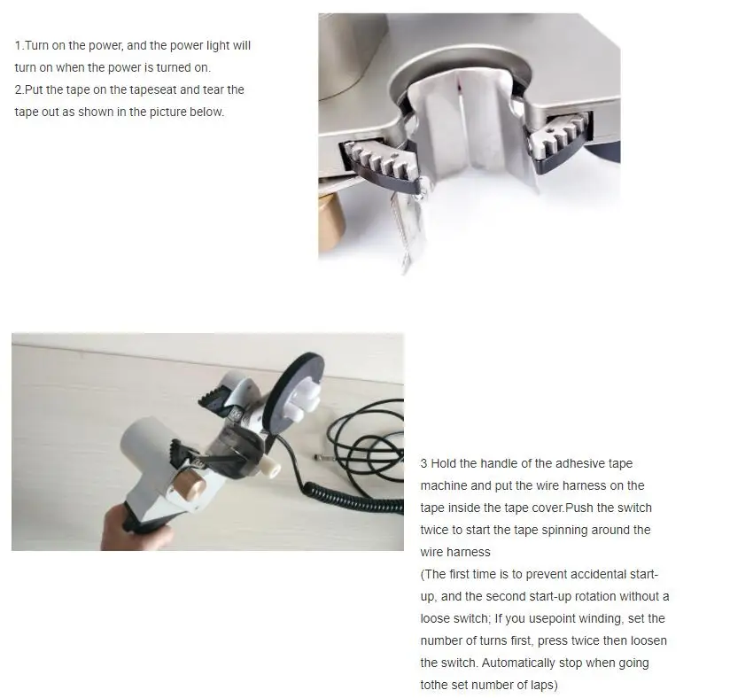 AT-100 Automatic Handheld Wire Harness Taping Machine for Efficient ...