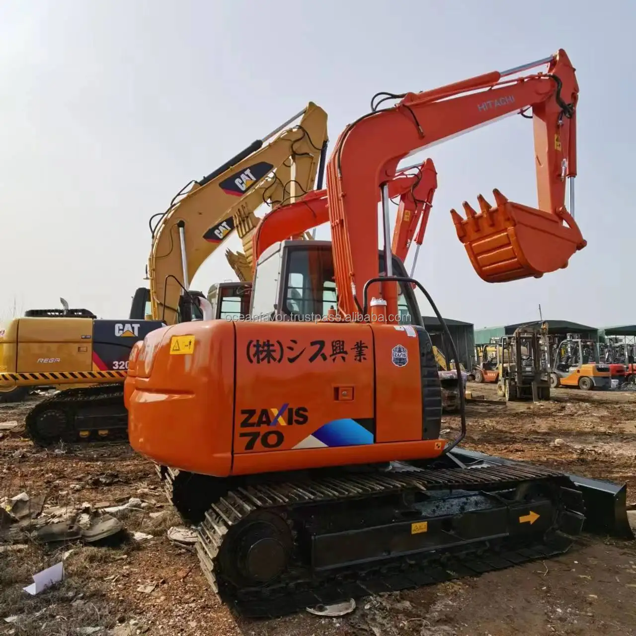 Japan Made Original Hitachi ZX70 Tracked Digger,7 Ton Mini Shovel Zaxis ...