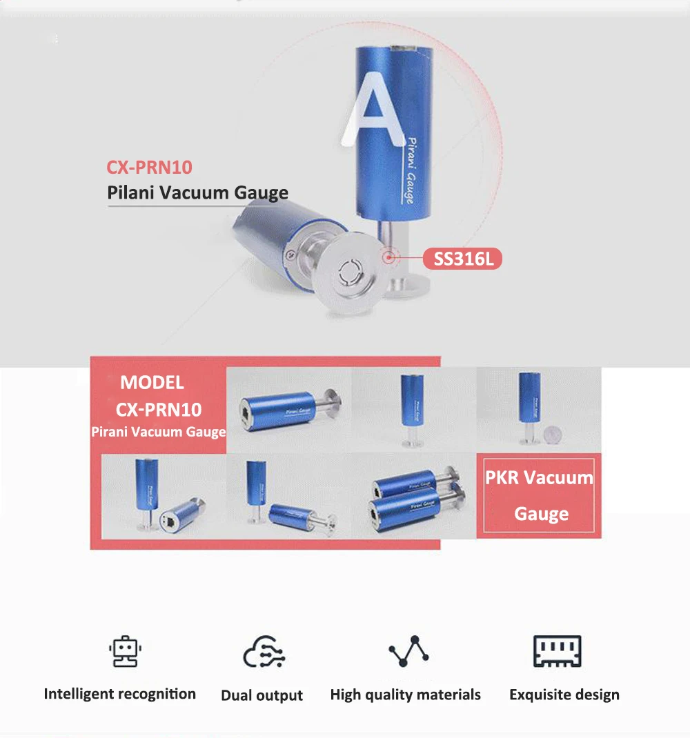 Digital Pirani Vacuum Pressure Gauge for Tube Furnace