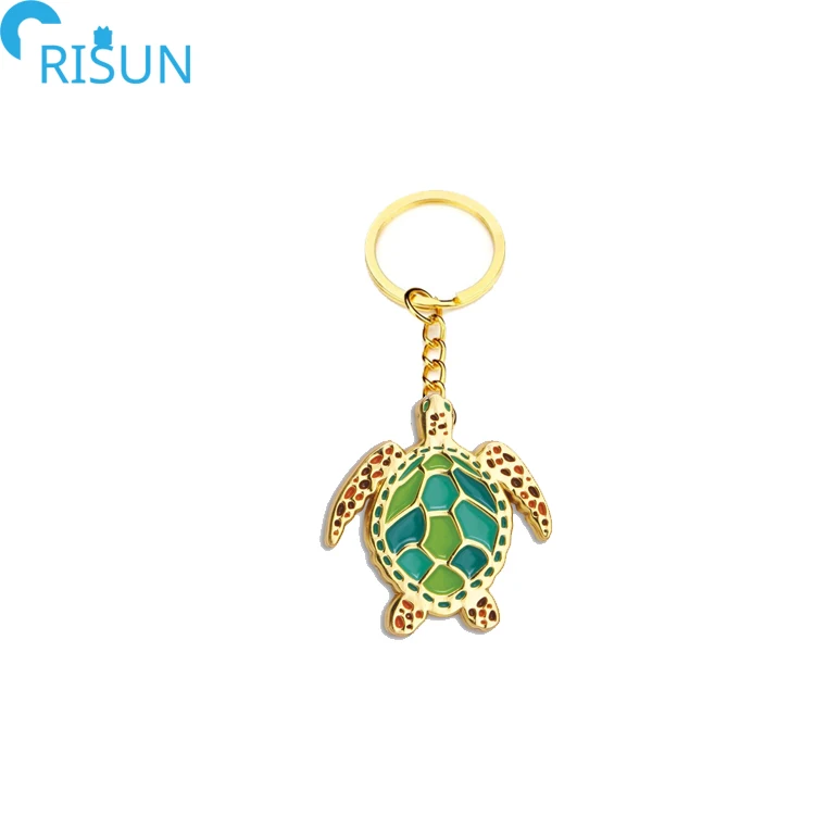 Wholesale Animal Tortoise Shape Enamel Keyring Surf Sea Turtle Key ...