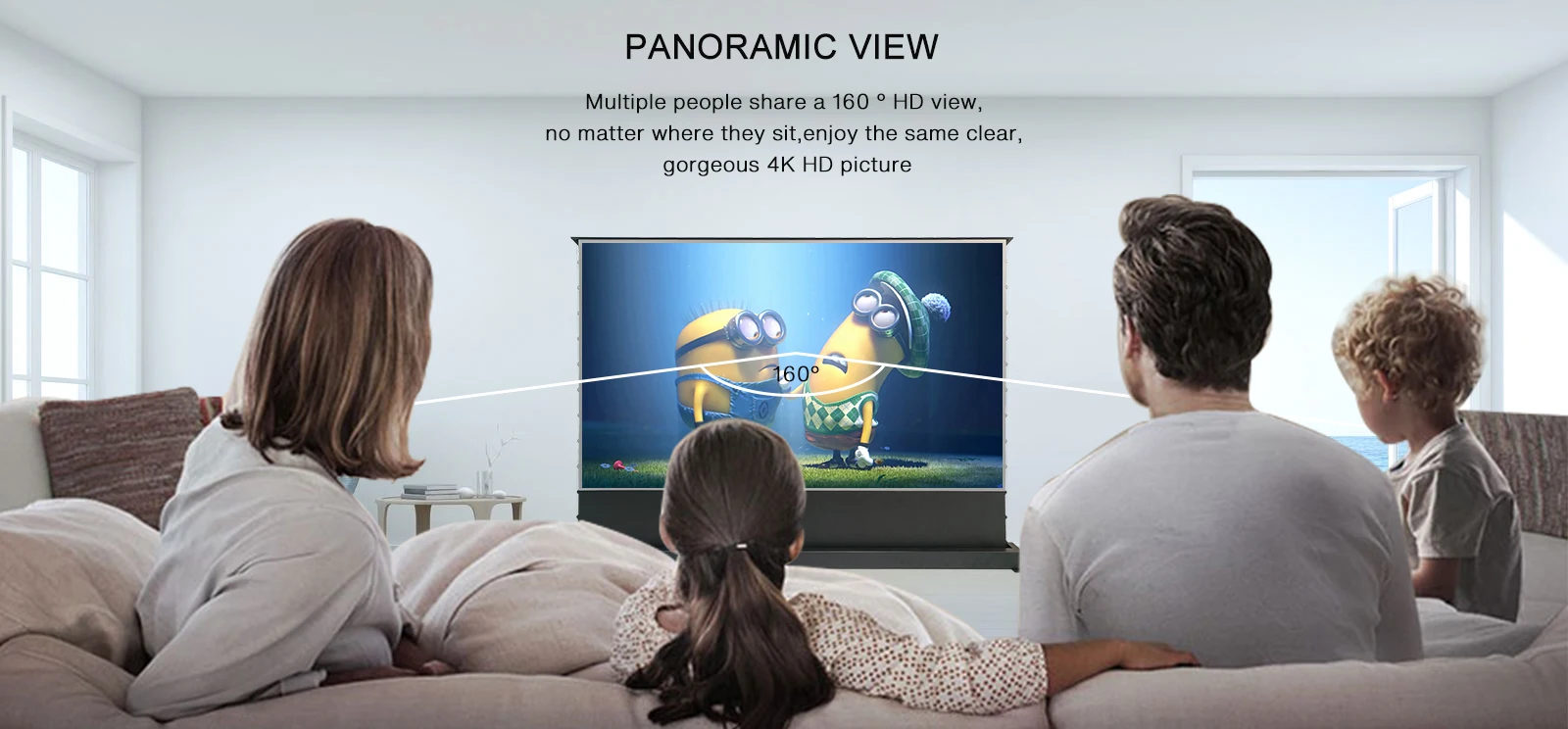 120inch Motorized All Laser Projector Screen - Intelligent Cabinet