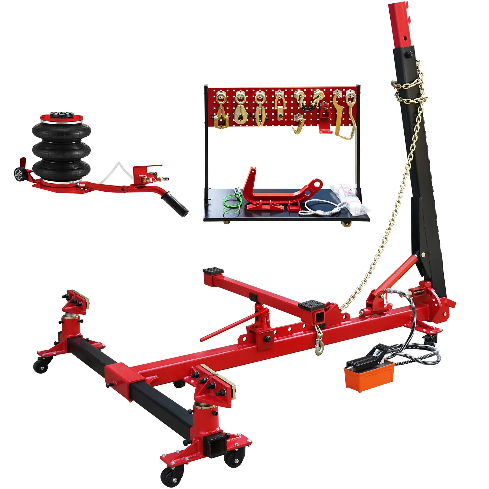 Frame Puller Portable Auto Body Puller Frame Straightener With Clamps ...