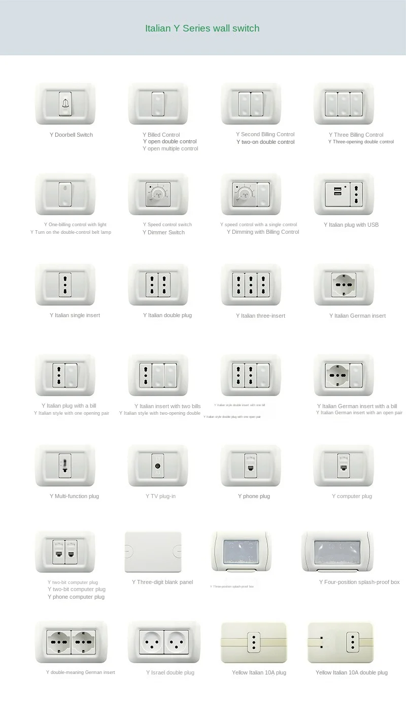 Italian Chile Socket Switch Outlet USB Socket Type Italy Standard Hotel ...