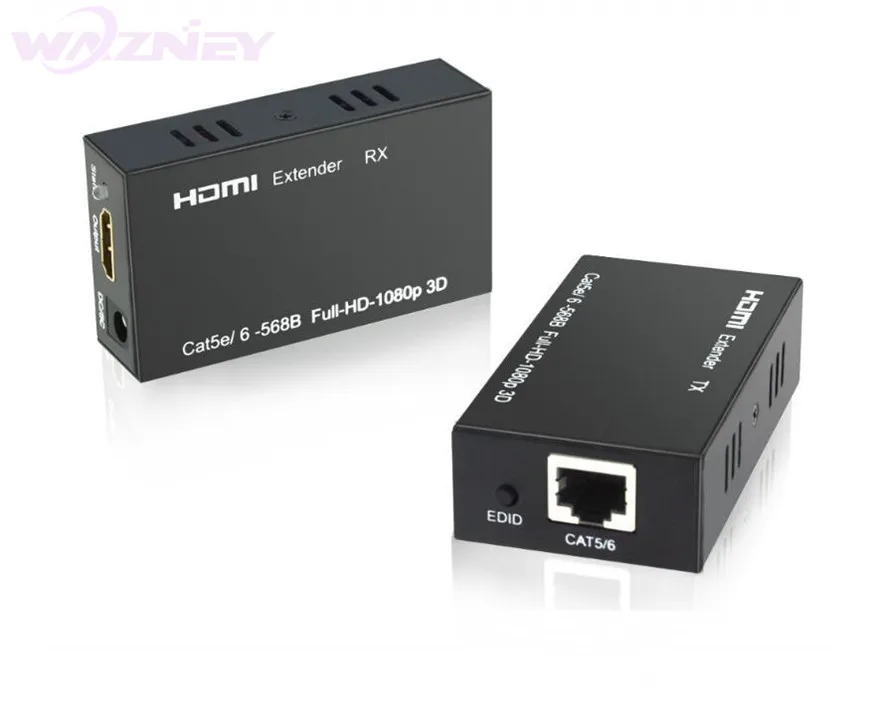 60M HDMI over Ethernet Signal Transmitter & Receiver TX RX