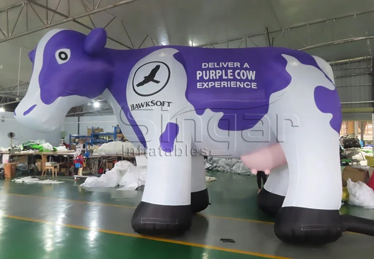 Outdoor Advertising Parade Giant Inflatable Milk Cow Balloon