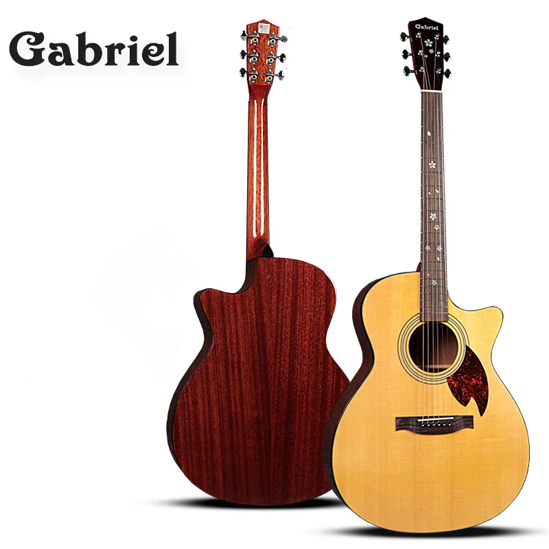 Gabriel Oem Guitar Factory Top Solid Spruce Body Handcraft Chitarra ...