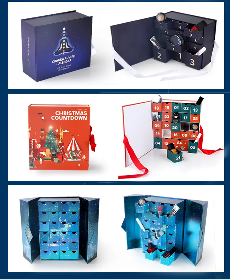 Advent Calendar Box 12 Days Luxury Custom Rigid Cardboard Calendar Gift ...