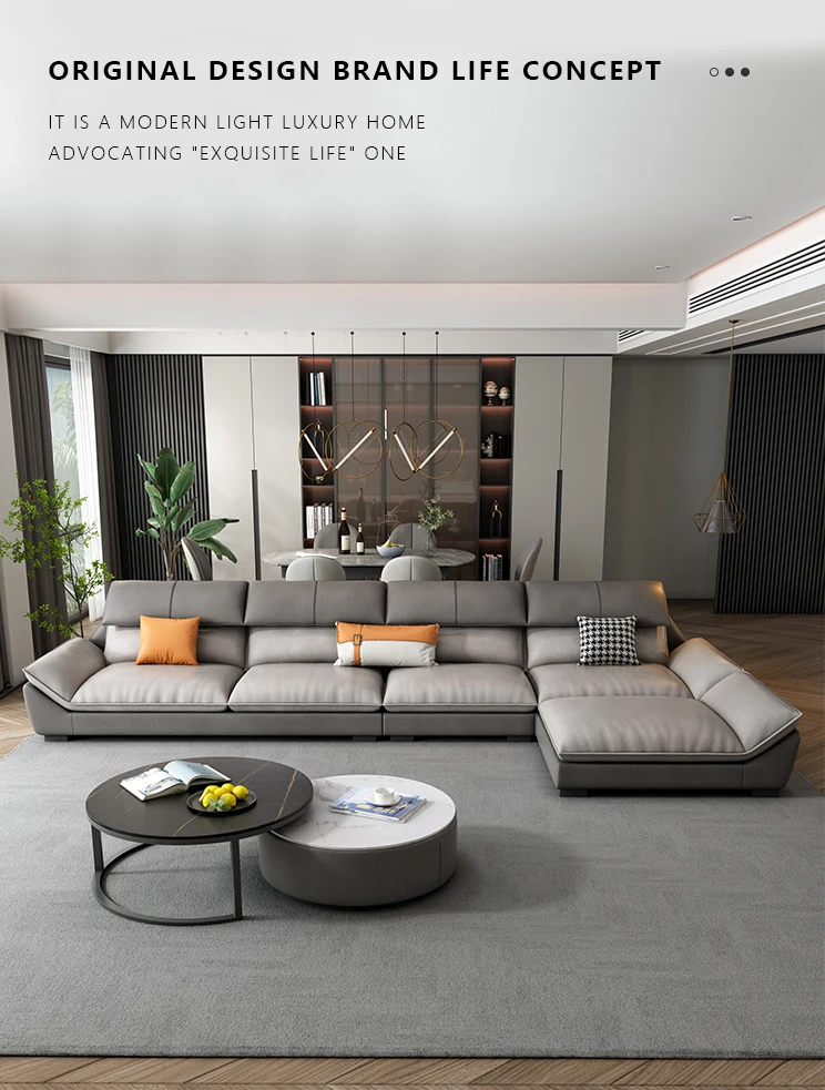 Modern Design Corner Modular L Shape Sofa Set Furniture Living Room ...