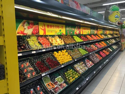 Supermarket Freezer Multideck Refrigerated Open Fridge Fruits Vegetable ...