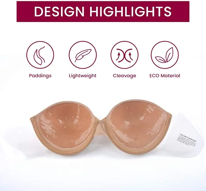 Plus Size Adhesive Bra - Strapless, Backless, and Reusable