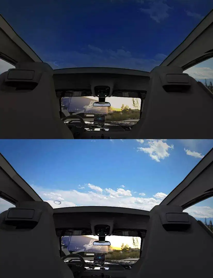 Smart Roof Film - Cost-Effective PDLC for Car Windows