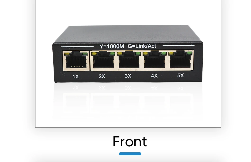 5 Ethernet Ports Gigabit Poe Switch With Metal Shell Full-duplex & Half ...