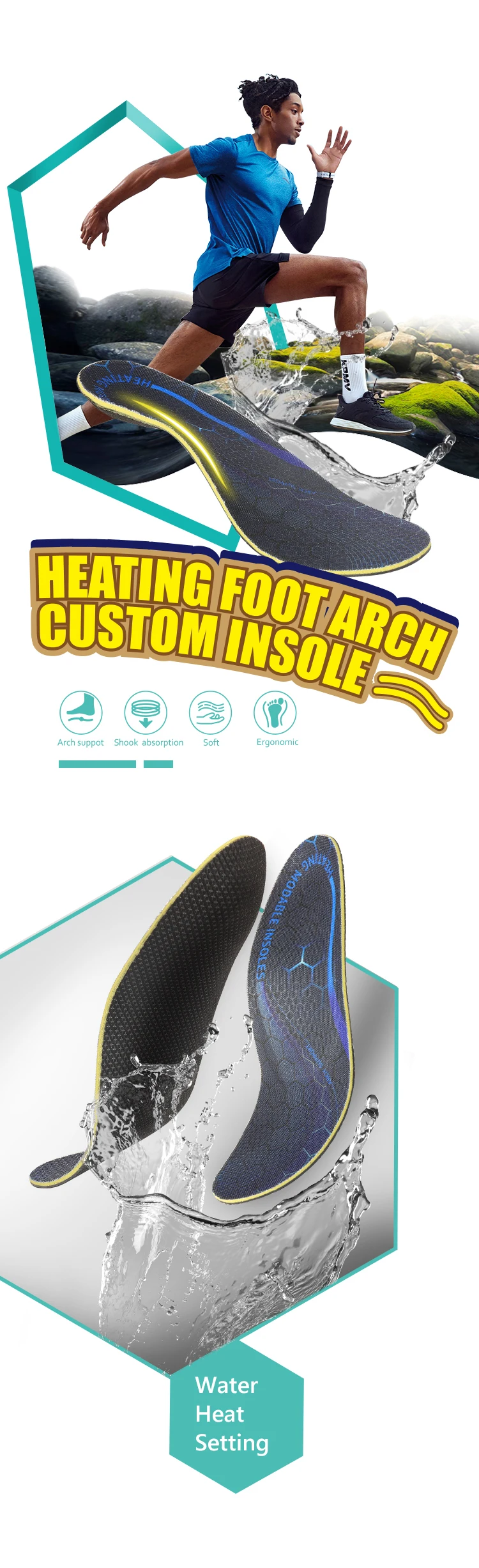 Joghn Heat Moldable Insole Ovens Personalized Shoe Insoles Adjustable ...