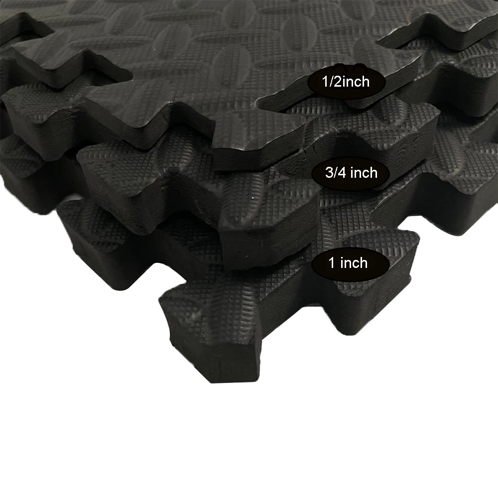 Home Gym Equipment Non Toxic Black Blue Gray Color Foam Tiles Puzzle ...