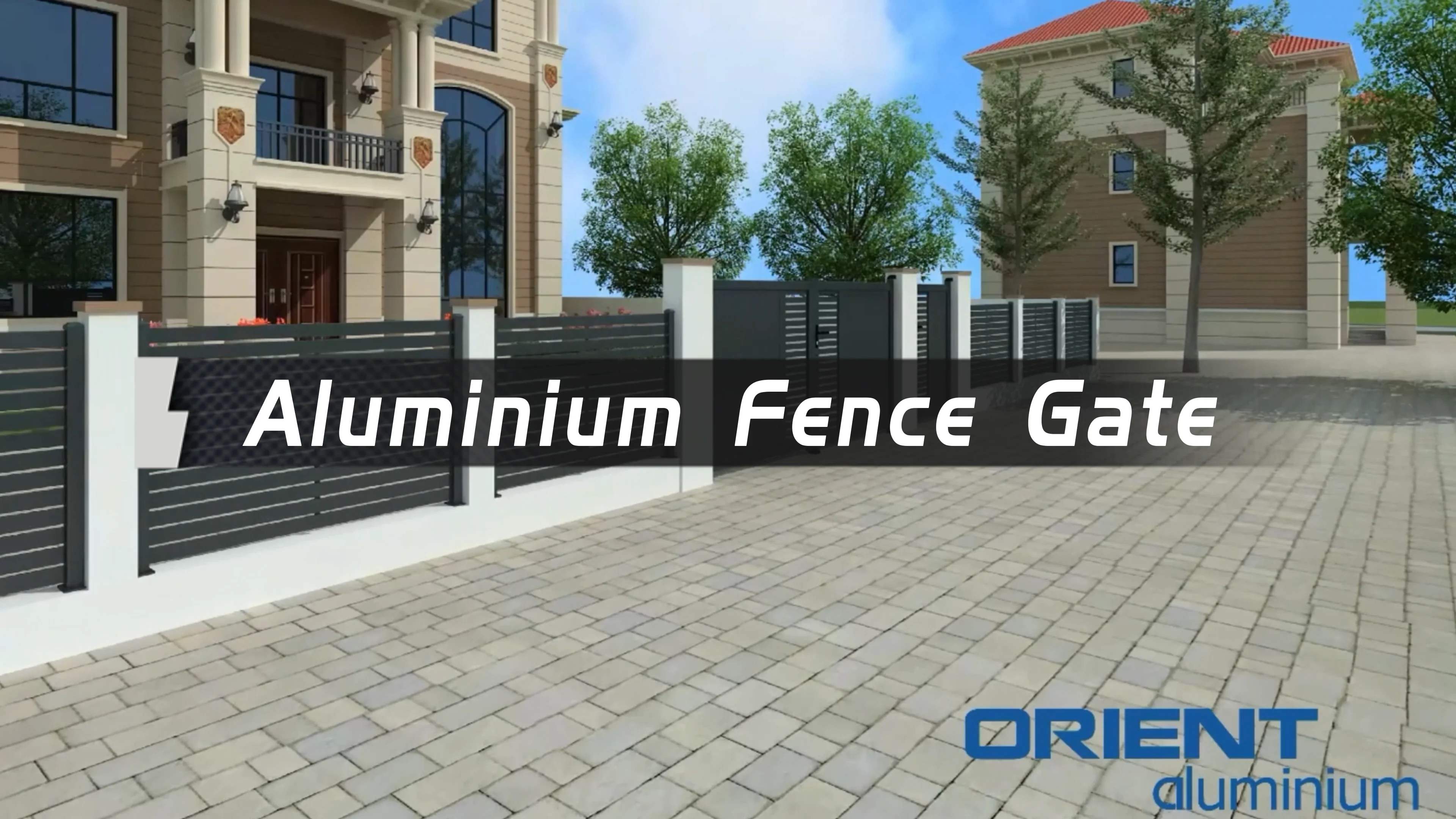 Aluminum Double Swing Driveway Gate And Double Swing Aluminum Gates ...